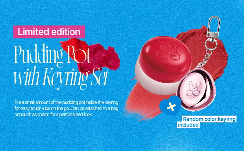 fwee Pudding Pot Keyring + Brush Set
