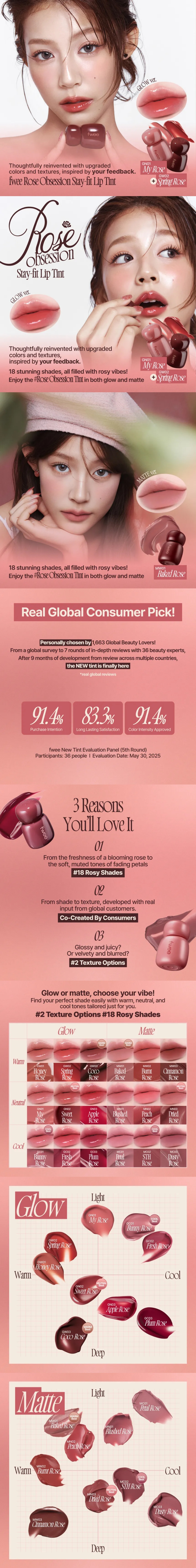 fwee Rose Obsession Stay-Fit Lip Tint 3.5g