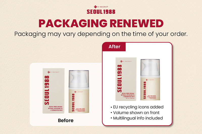 KSECRET SEOUL 1988 Cream : Retinal Liposome 1% + Fermented Rice 50ml