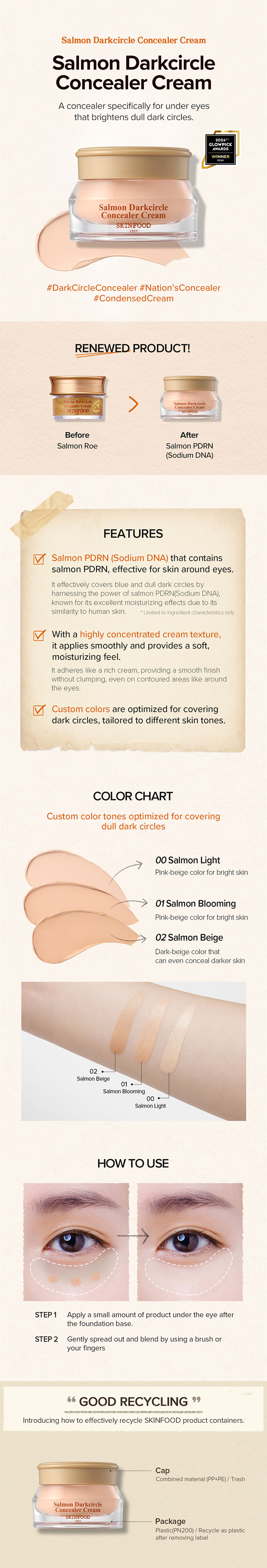 SKINFOOD Salmon Darkcircle Concealer Cream 10g