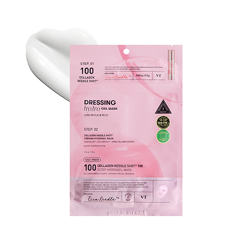 VT COLLAGEN REEDLE SHOT 100 2STEP HYDROGEL MASK 4ea