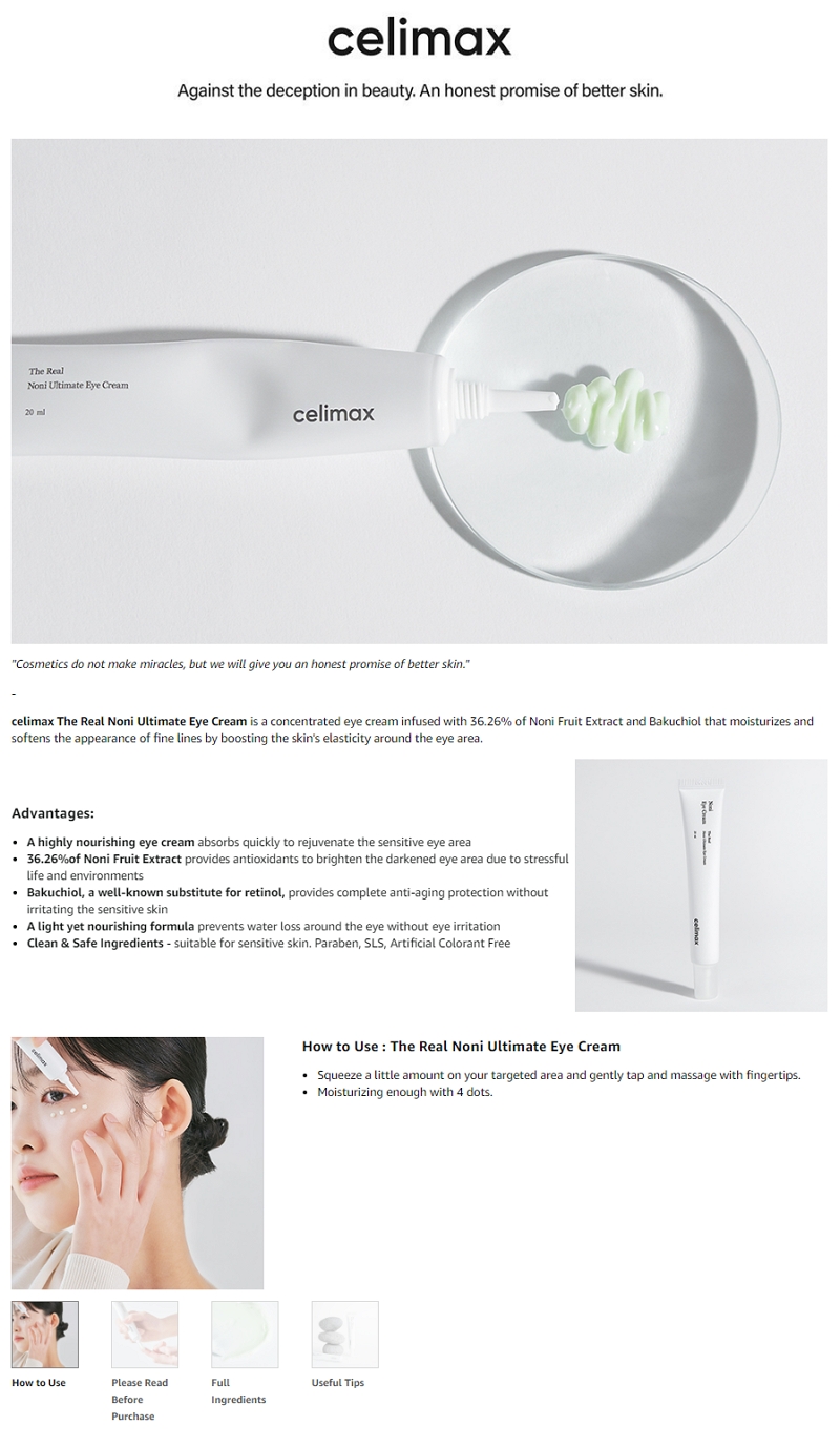 celimax The Real Noni Ultimate Eye Cream 20ml